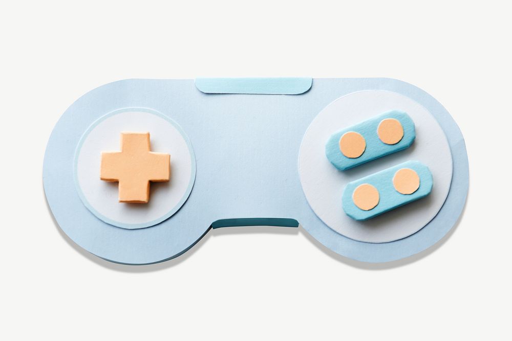 Paper craft gaming controller collage | Premium PSD - rawpixel