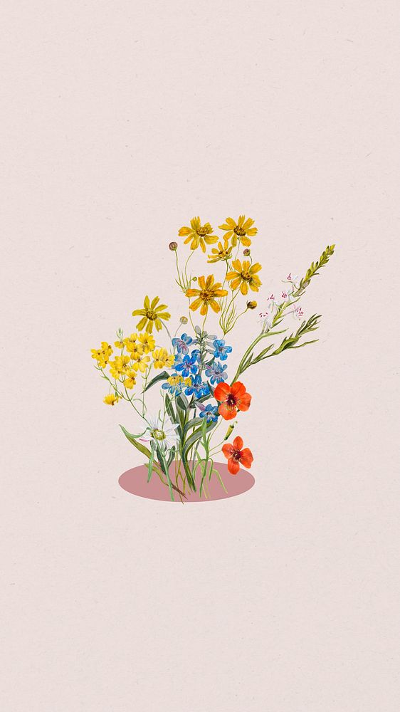 Spring flower aesthetic mobile wallpaper | Premium Photo Illustration ...