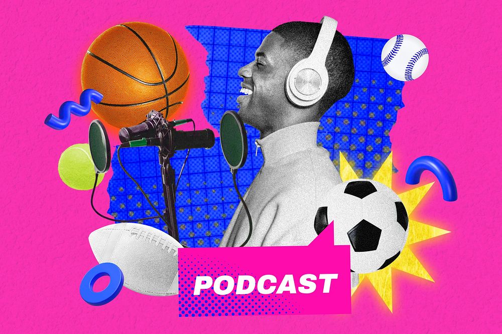 Podcast collage remix design | Premium Photo - rawpixel