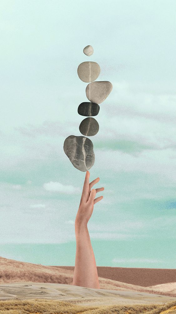 Aesthetic zen stones iPhone wallpaper | Premium Photo - rawpixel