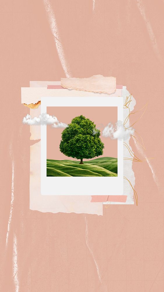 Aesthetic tree, pink iPhone wallpaper | Premium Photo - rawpixel