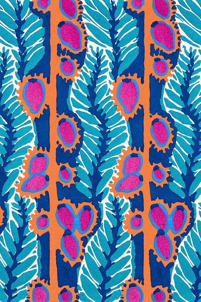 Art deco botanical background, colorful | Premium Photo Illustration ...