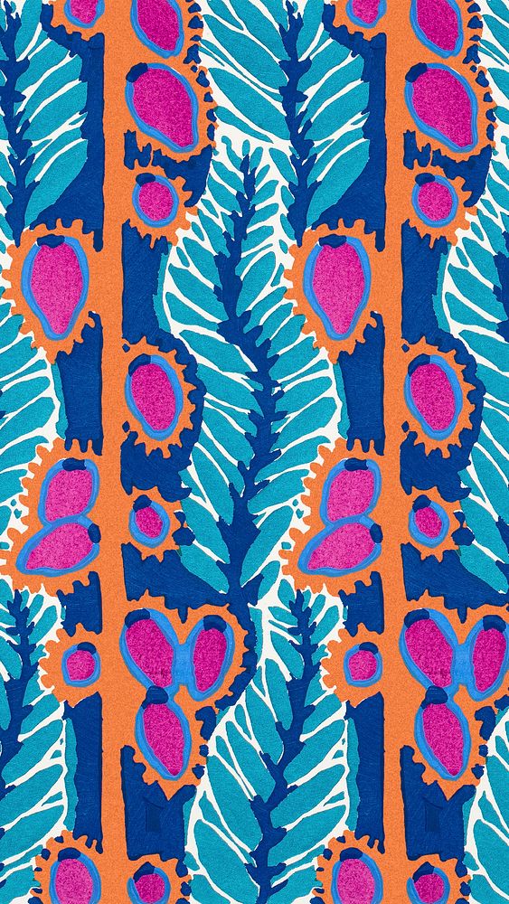 Colorful botanical phone wallpaper, vintage | Premium Photo ...