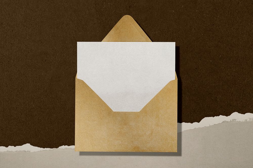 Invitation envelope, aesthetic stationery with blank | Free Photo ...