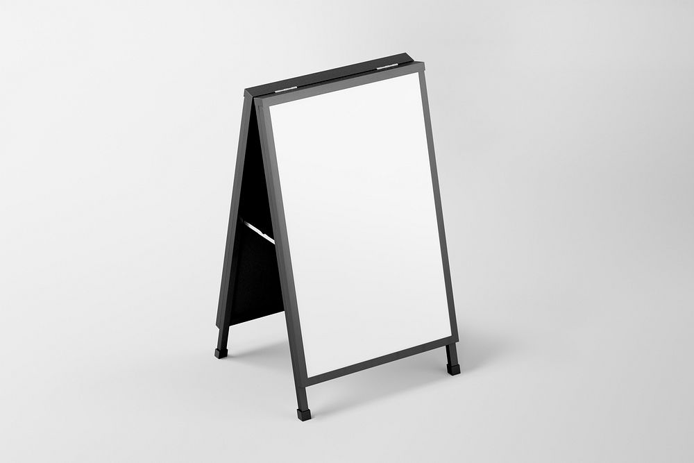 Blank A-frame sign, cafe branding, | Free Photo - rawpixel