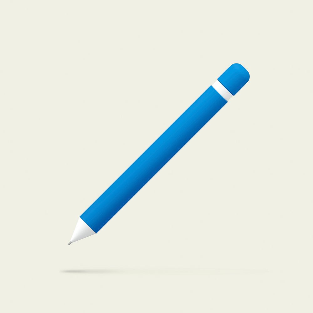 Blue pen clipart, 3D stationery | Free Photo Illustration - rawpixel