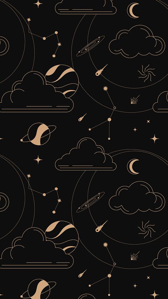 Abstract celestial pattern, boho style, | Free Photo - rawpixel