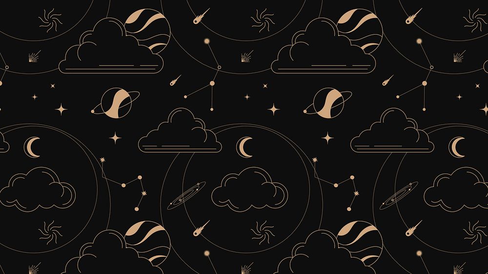 Gold star pattern sticker, aesthetic | Premium Vector - rawpixel