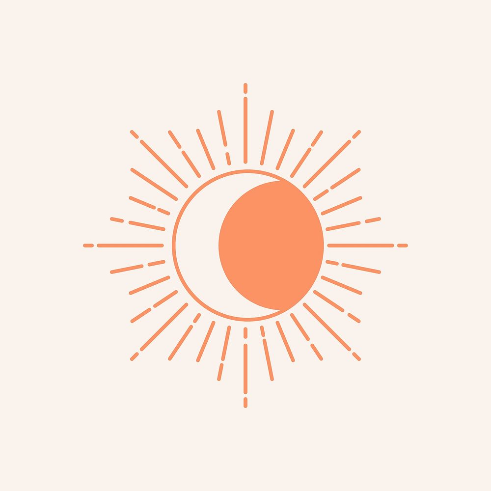 Aesthetic sun sticker, pastel line | Premium Icons Illustration - rawpixel