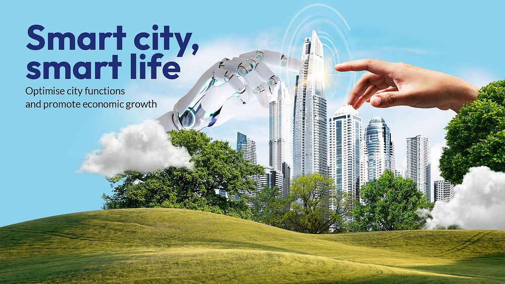 Smart city, slide presentation template, | Premium PSD Template - rawpixel