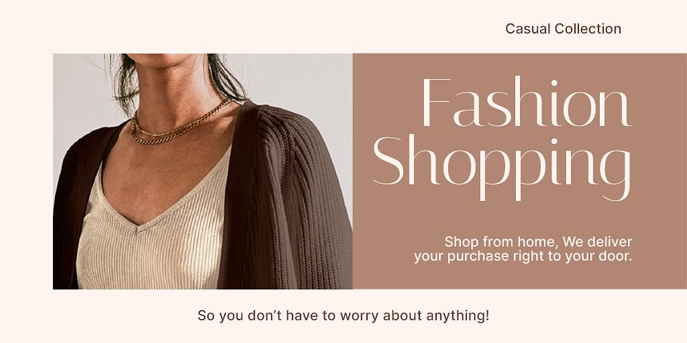 Casual fashion Twitter post template, | Premium PSD Template - rawpixel