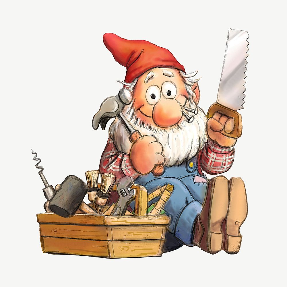 Gnome vintage illustration psd. Remixed | Premium PSD Illustration ...