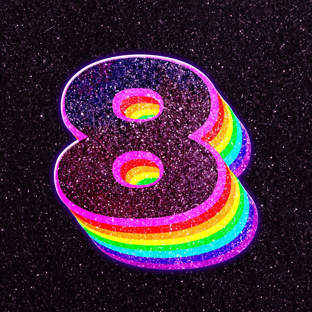 Number 8 font psd 3d | Free PSD - rawpixel