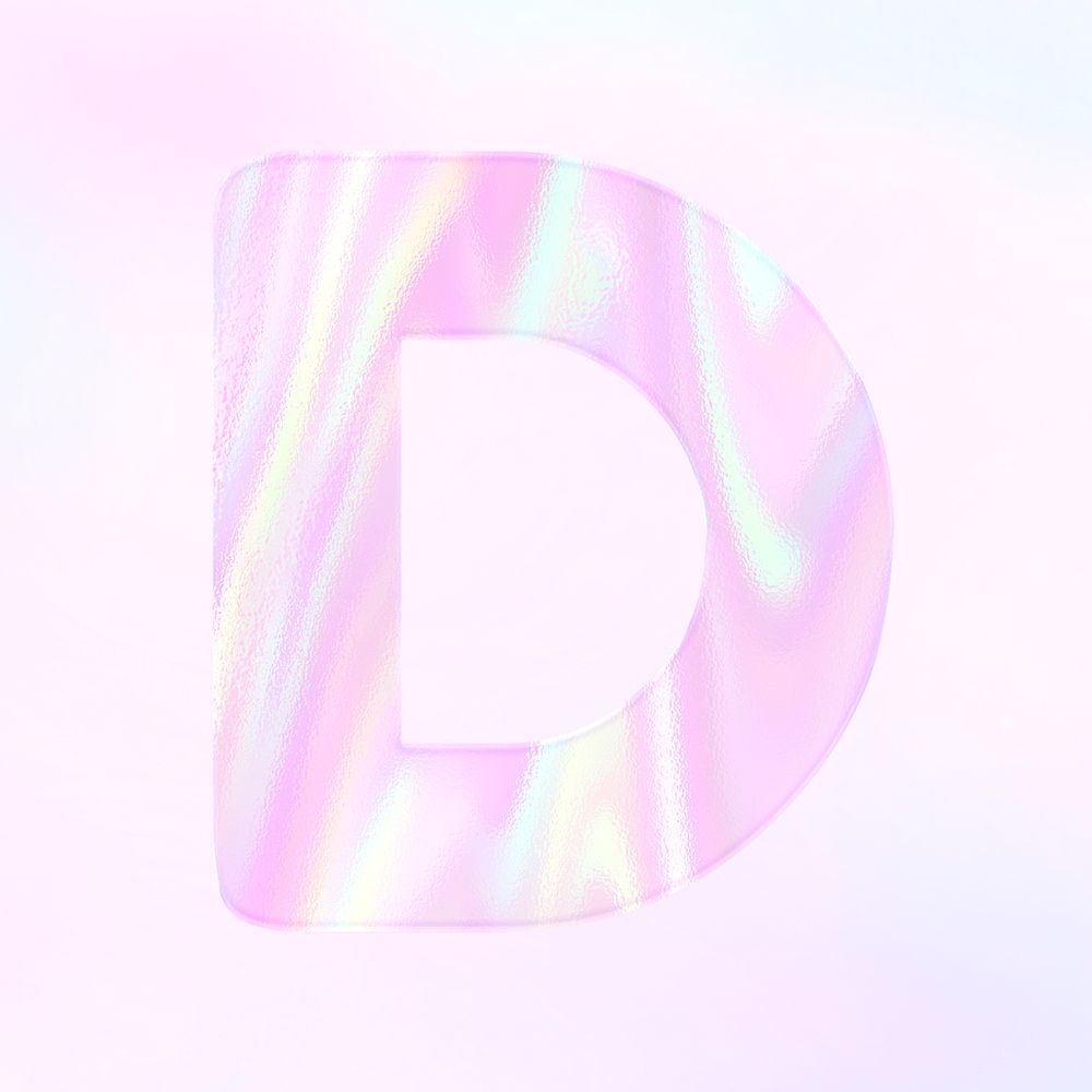 Letter D psd sticker shiny | Free PSD - rawpixel