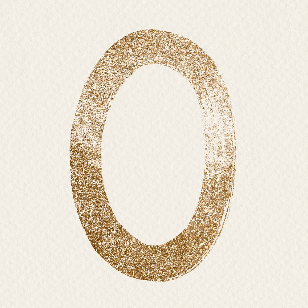 Gold glitter 0 number psd | Free PSD - rawpixel