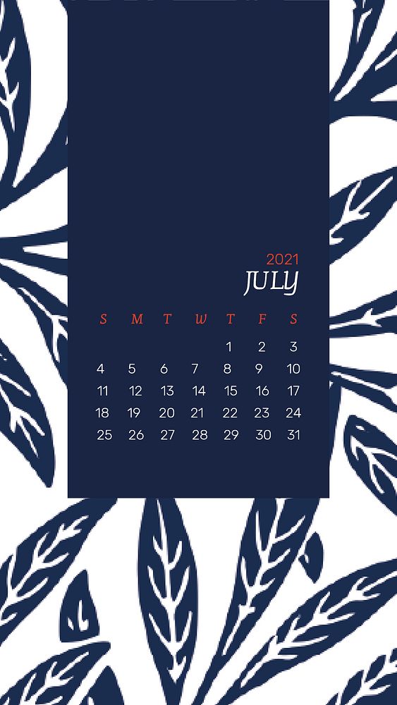 Calendar 2021 July editable template | Premium PSD - rawpixel