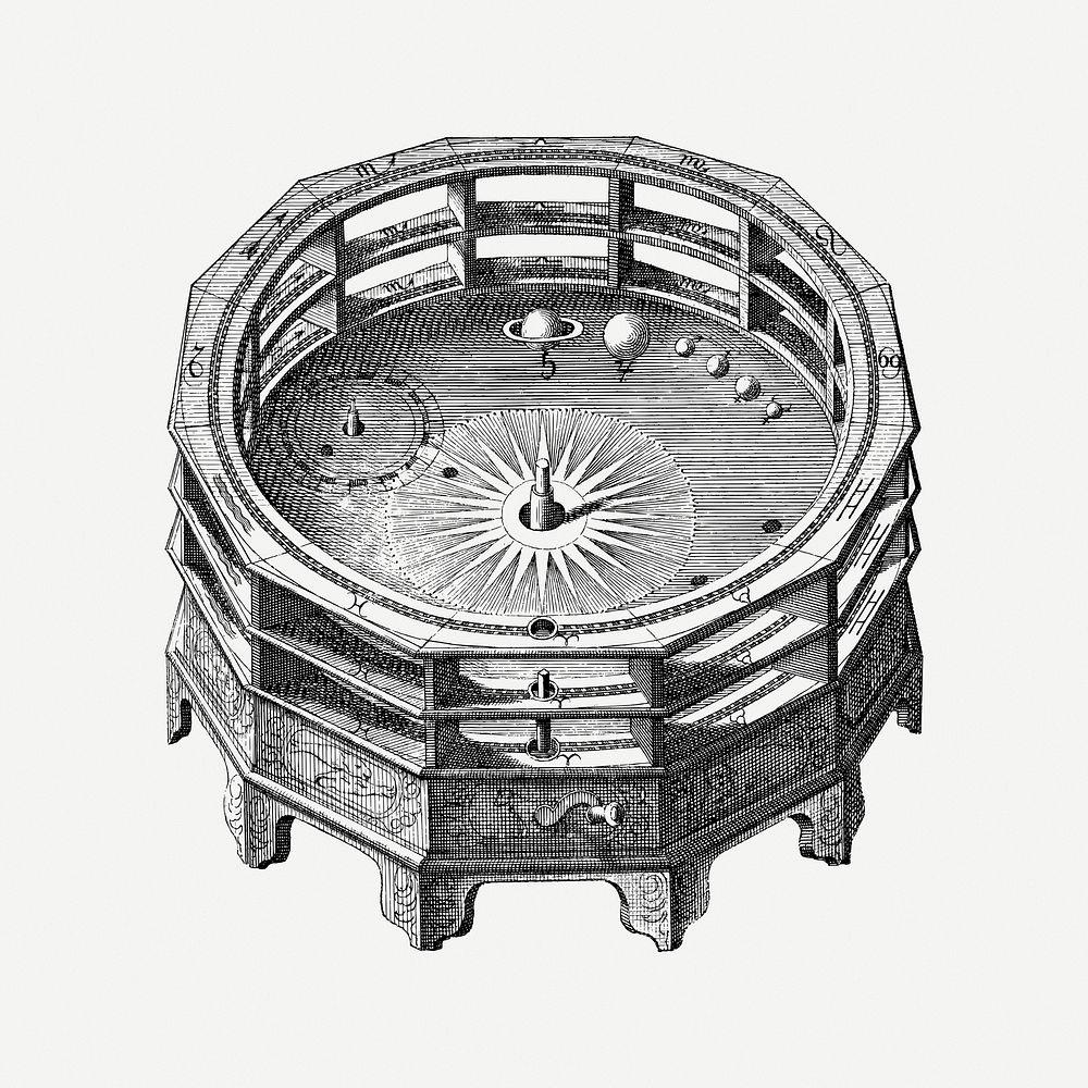 Planetarium drawing clipart, astrology illustration | Free PSD - rawpixel