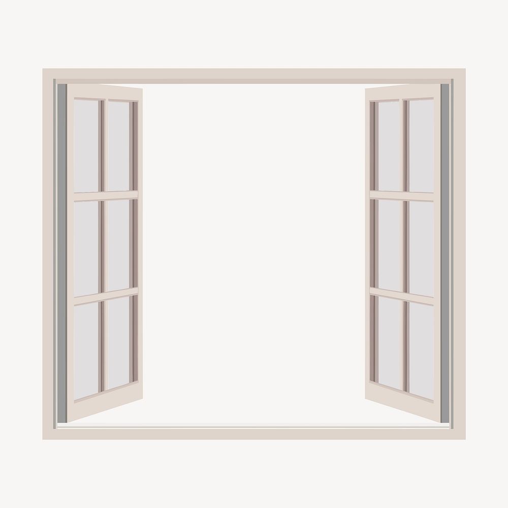 Open window frame clipart, collage | Free Vector - rawpixel