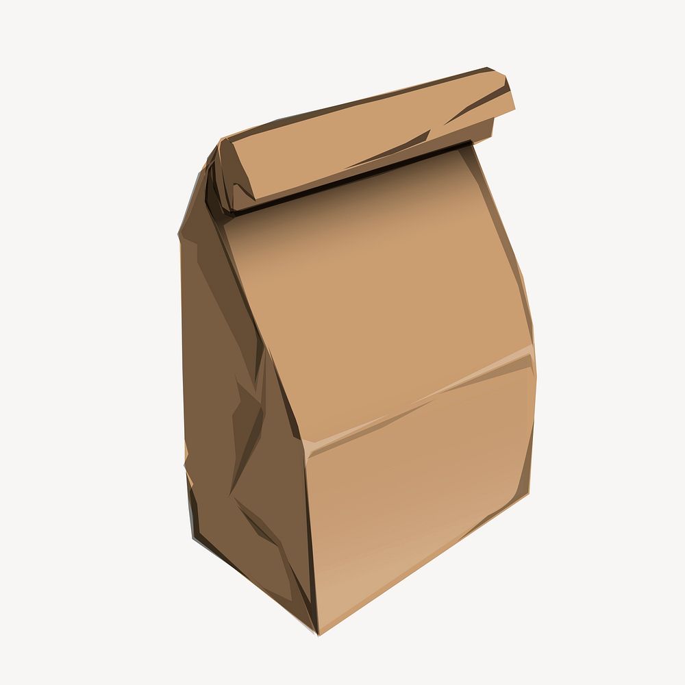 Paper bag clipart, illustration vector. | Free Vector - rawpixel