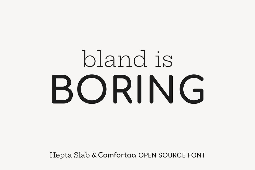 Hepta Slab & Comfortaa open | Free Font Add-on - rawpixel