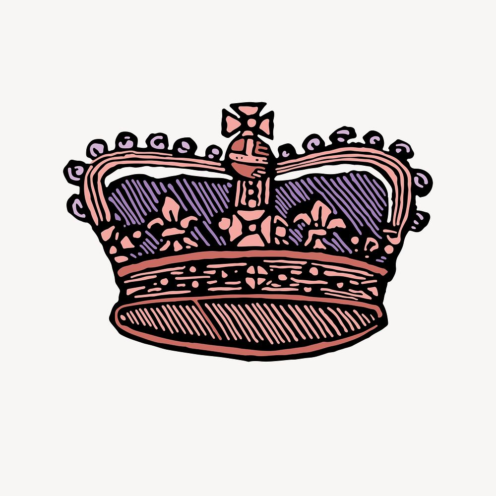 Royal crown collage element, aesthetic, | Free PSD Illustration - rawpixel