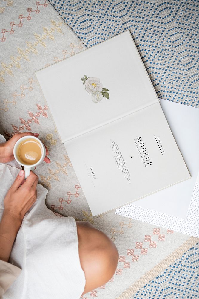 Woman reading a book mockup | Premium PSD Mockup - rawpixel