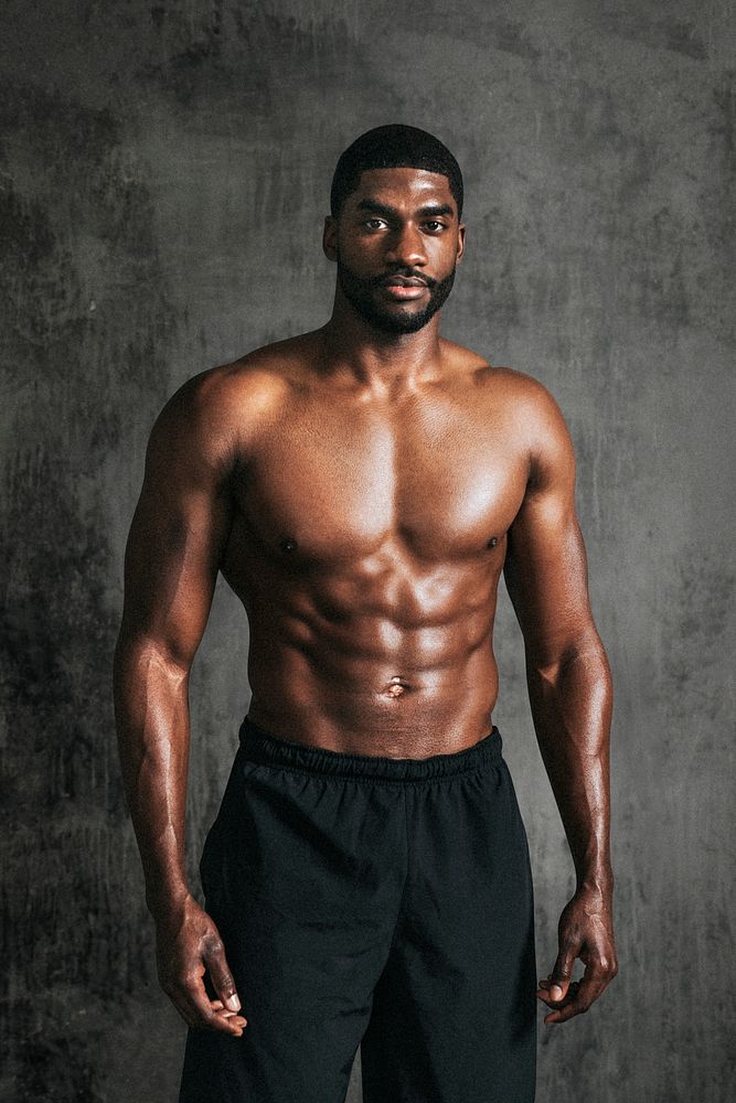 Portrait of a sportive muscular | Premium Photo - rawpixel