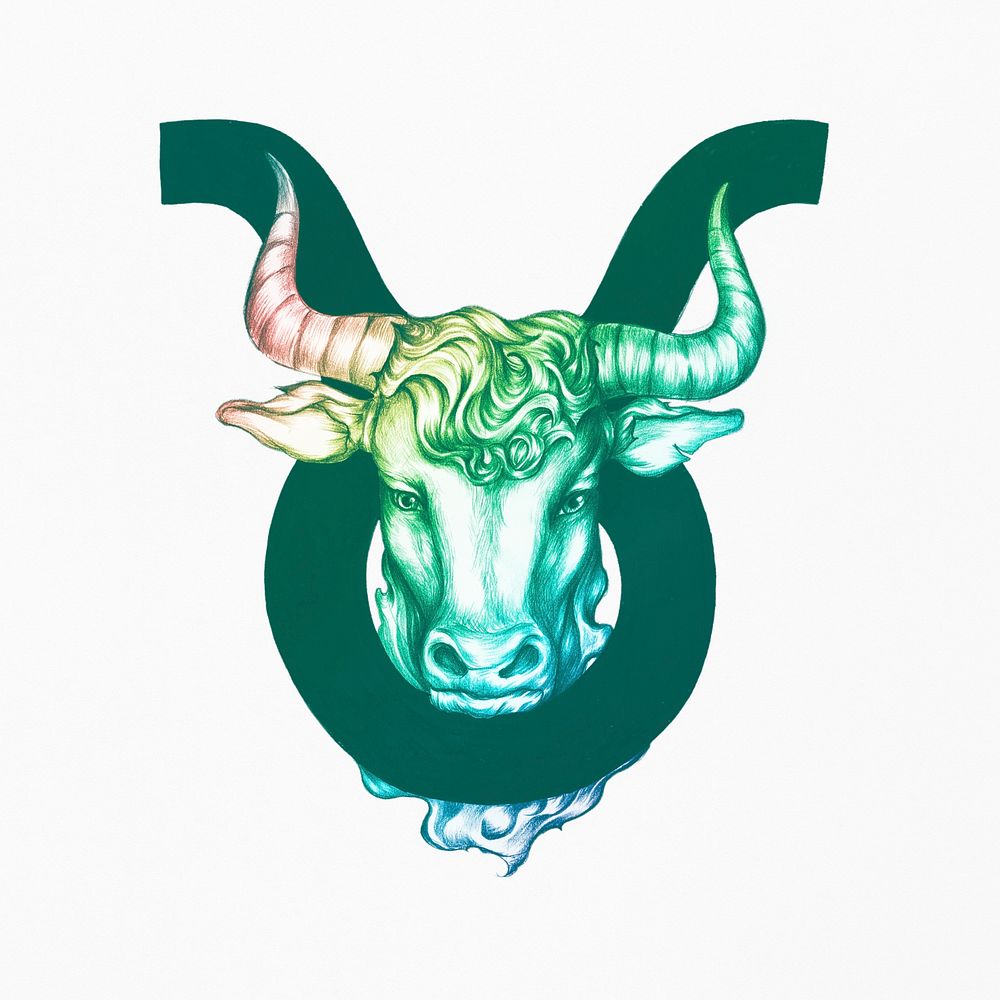 Hand drawn horoscope symbol of Taurus | Premium PSD Illustration - rawpixel