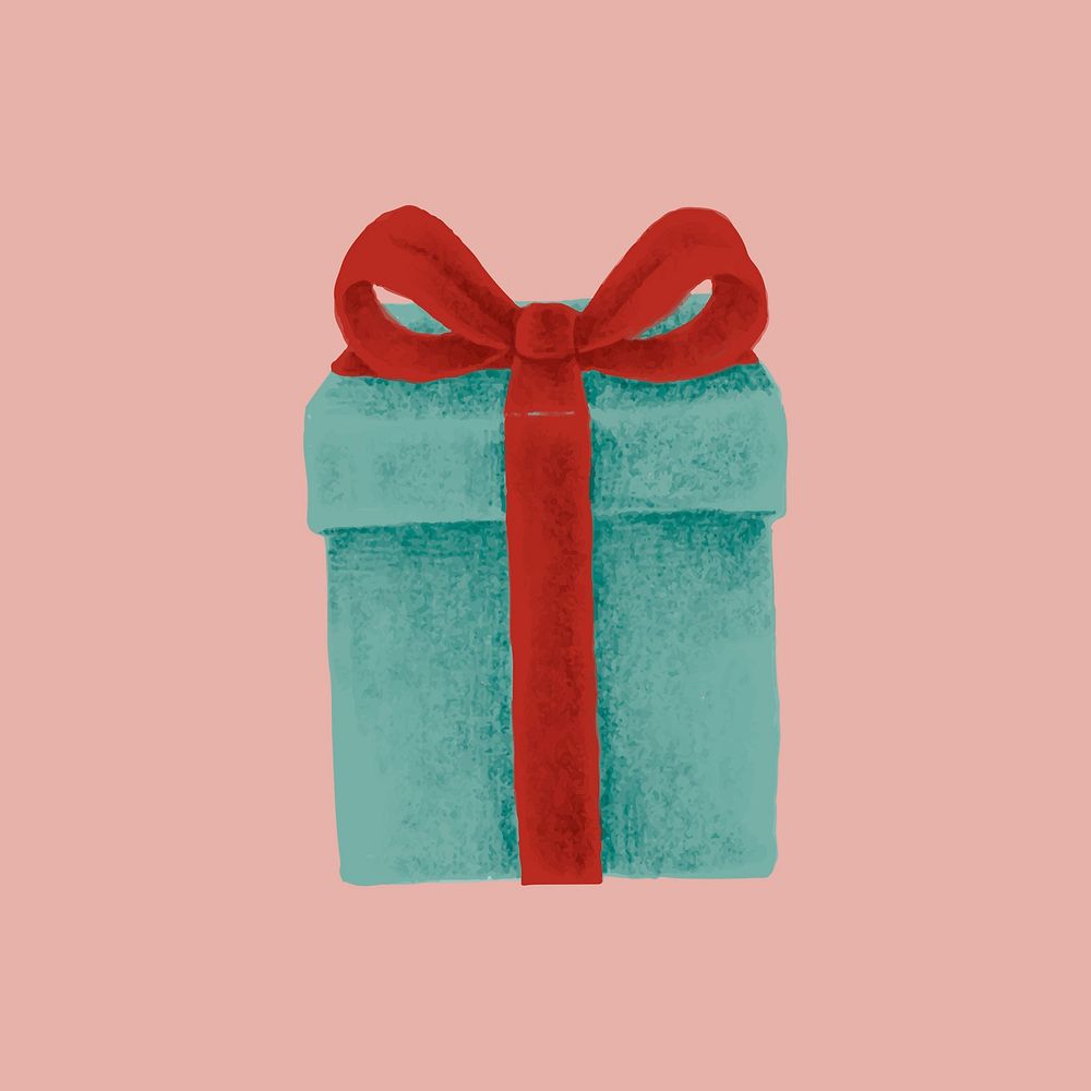 Hand drawn Christmas present illustration | Free Vector Illustration ...