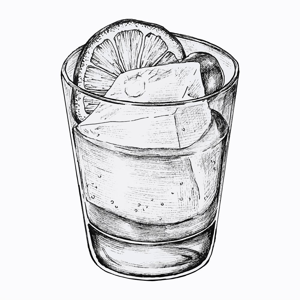 Hand drawn lemonade with ice | Premium Vector Illustration - rawpixel