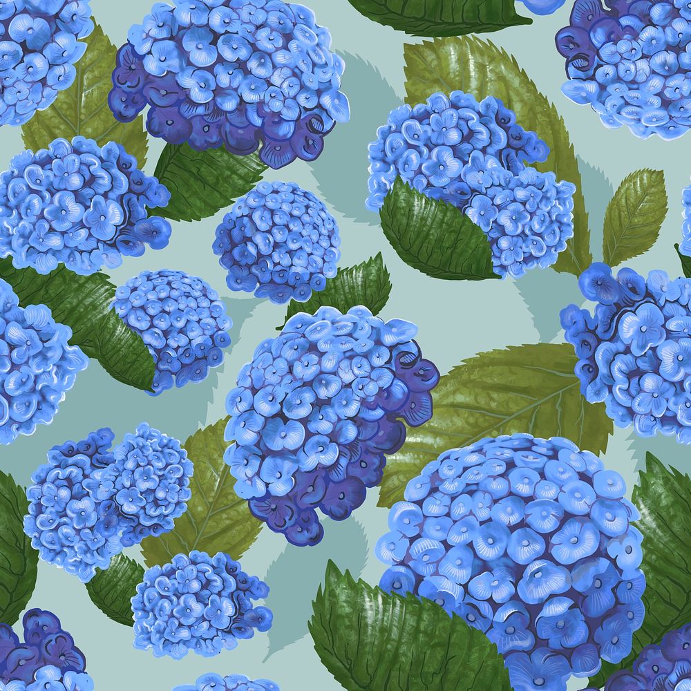 Illustration drawing of Hydrangea | Premium PSD - rawpixel