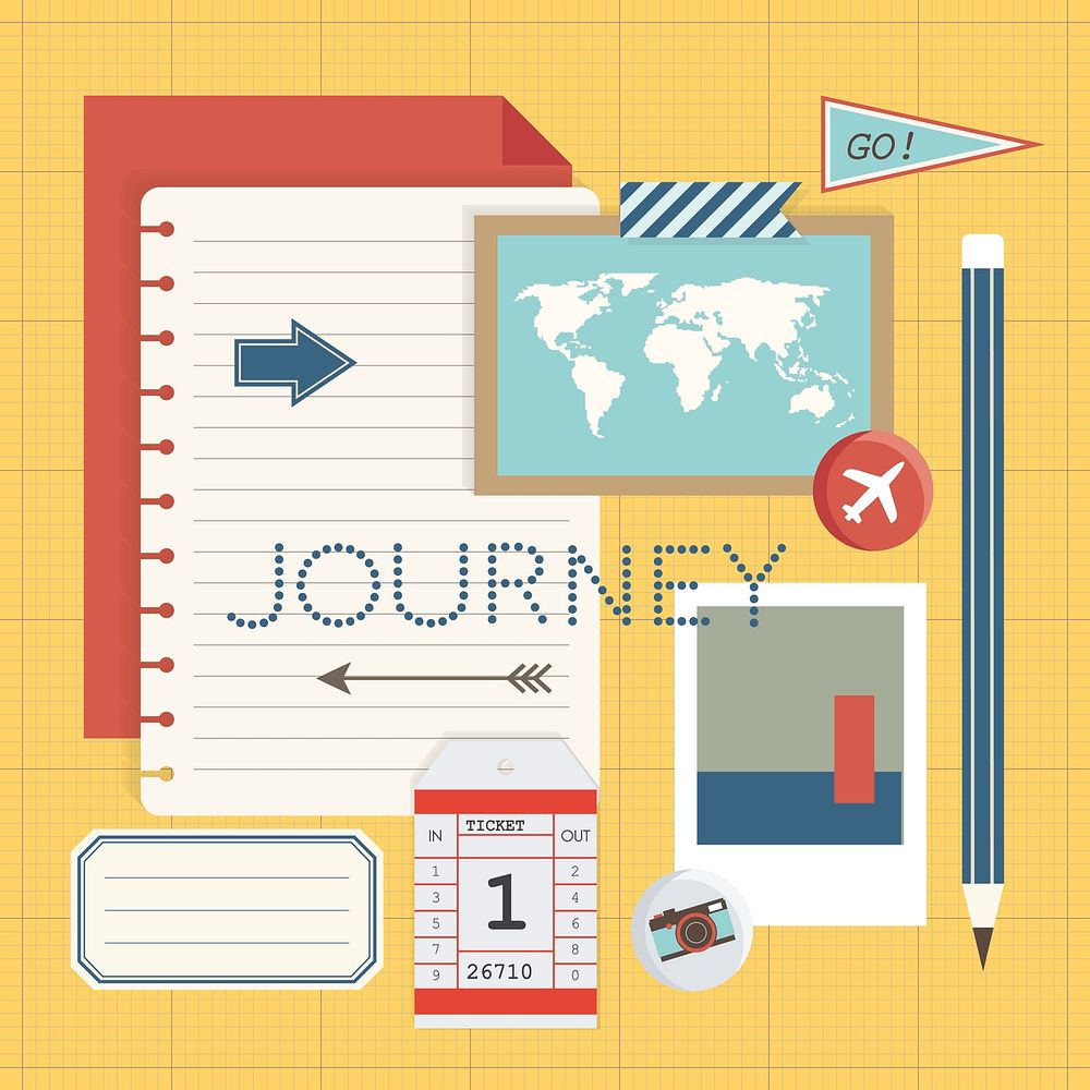 Mockup of journey travel planning | Free Vector - rawpixel