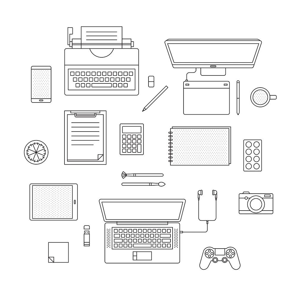 Vector set of digital devices | Premium Vector - rawpixel