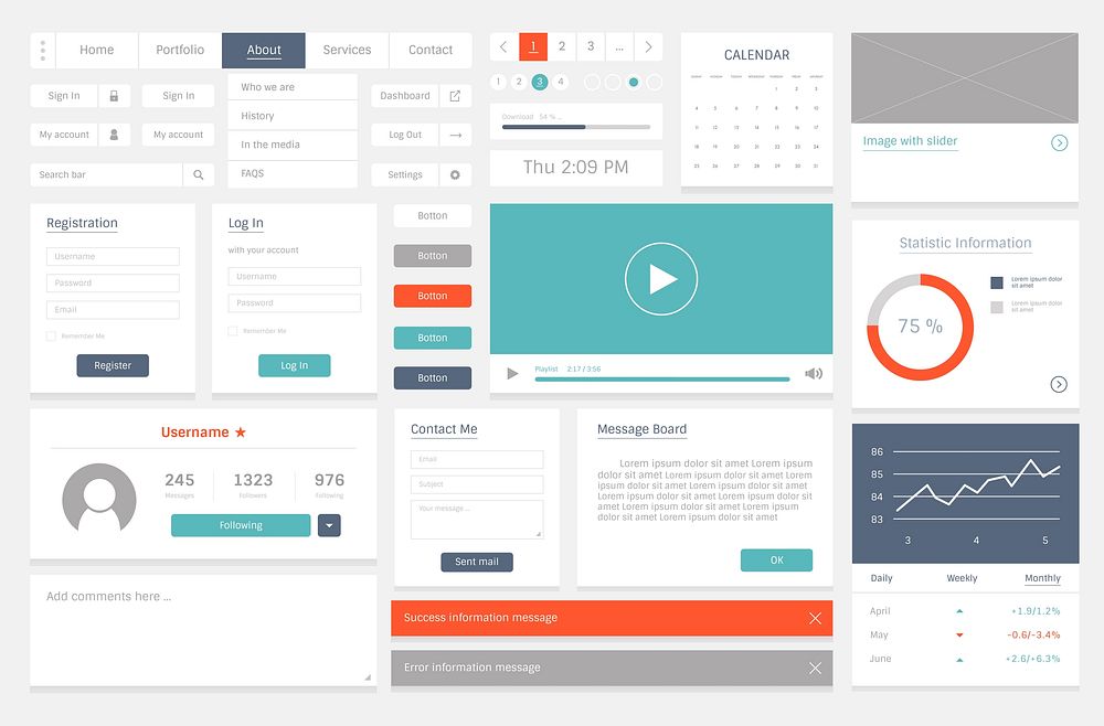 Website design template layout illustration | Premium Vector - rawpixel