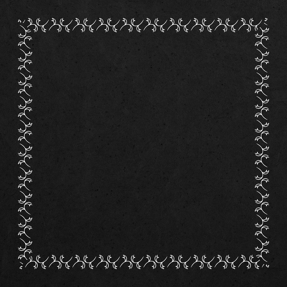 Vintage ornamental decorative frame on black | Free PSD - rawpixel