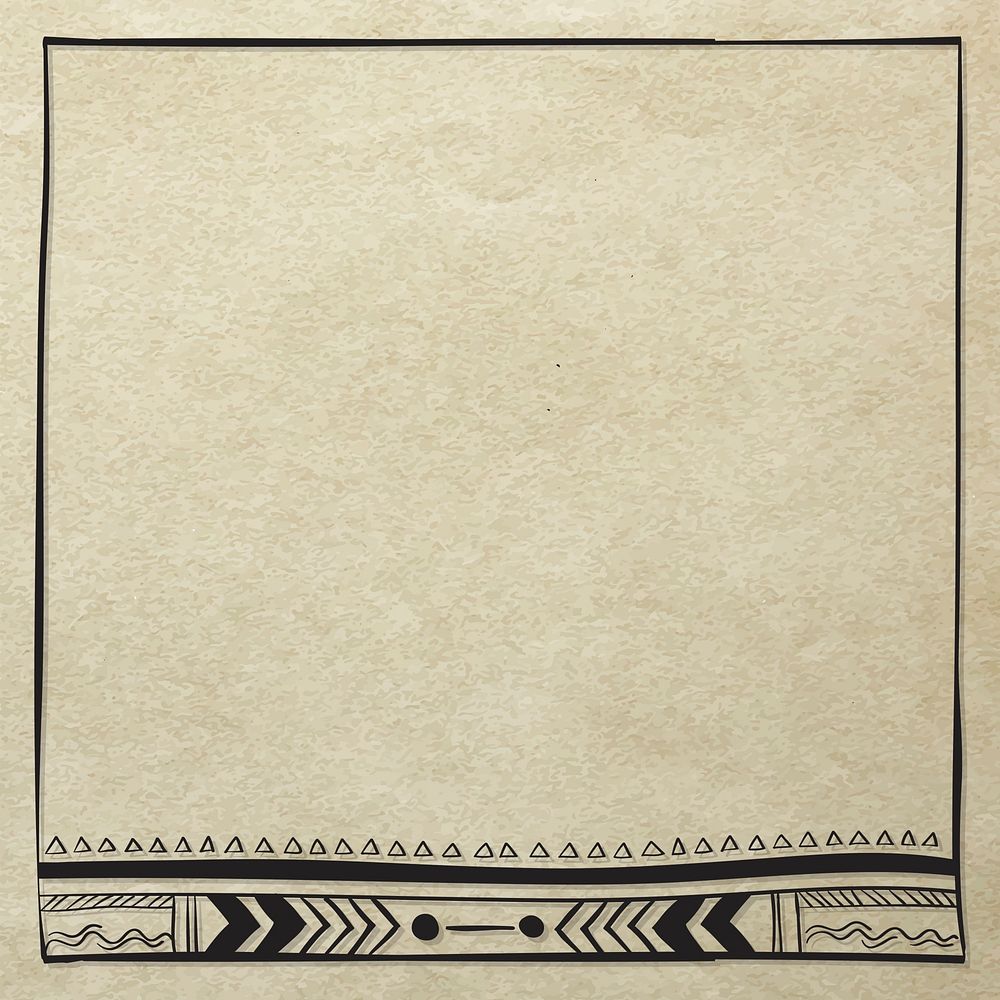 Minimal boho doodle border psd | Premium PSD - rawpixel