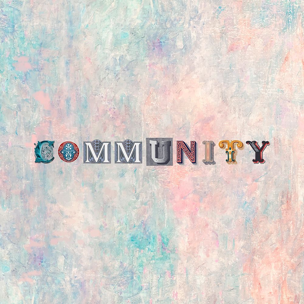 Community word victorian style | Free Photo - rawpixel