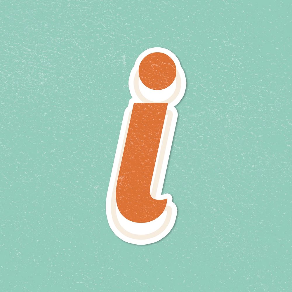 Retro letter I bold typography | Free PSD - rawpixel