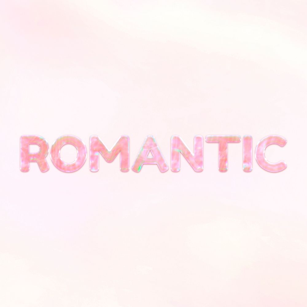 Pastel romantic text word art | Free Photo - rawpixel