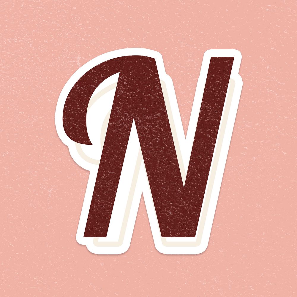 Letter N font printable a to z | Free PSD - rawpixel