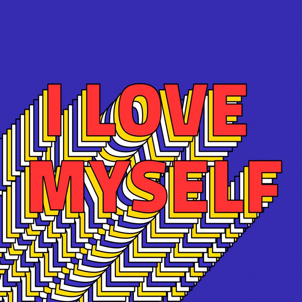 I LOVE MYSELF layered text | Free Photo - rawpixel