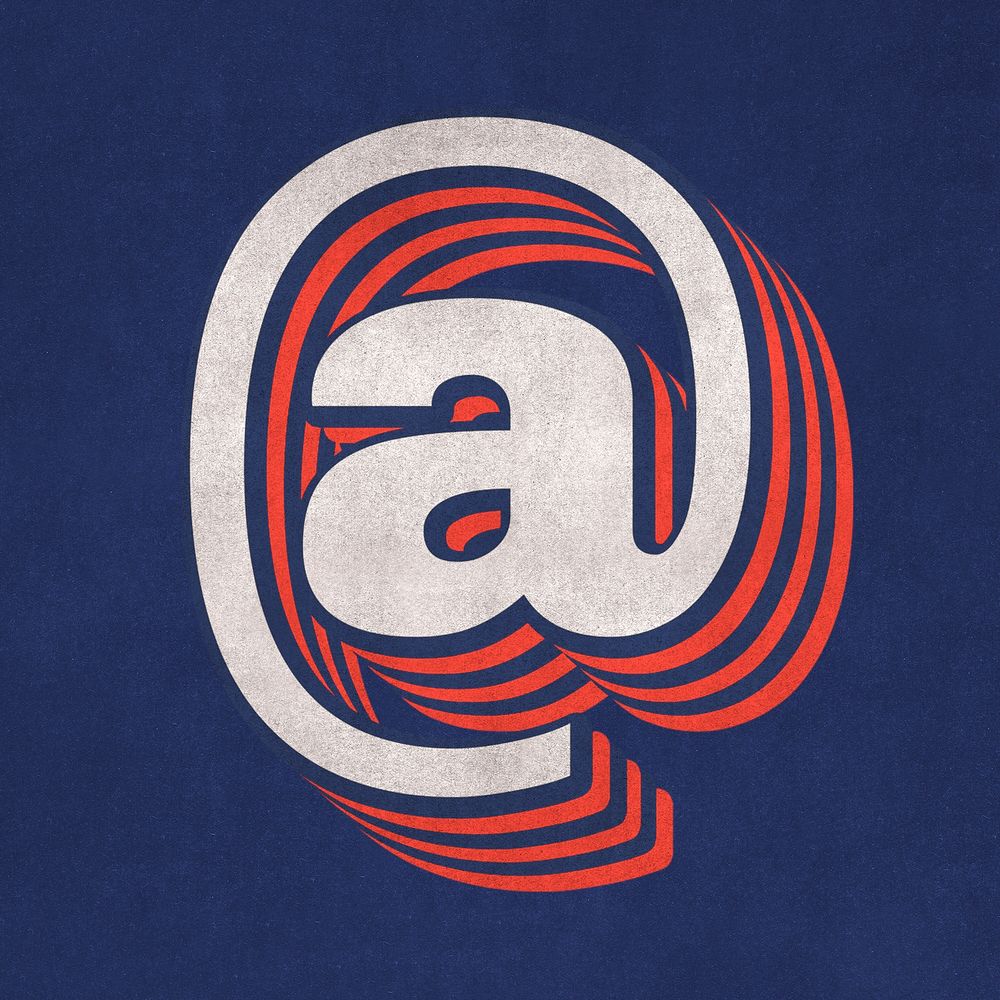 At symbol layered text effect | Free PSD - rawpixel