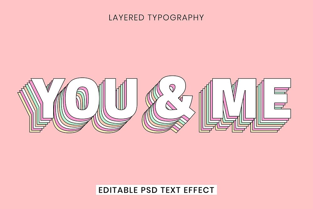 Layered editable text effect template | Premium PSD Add-on - rawpixel