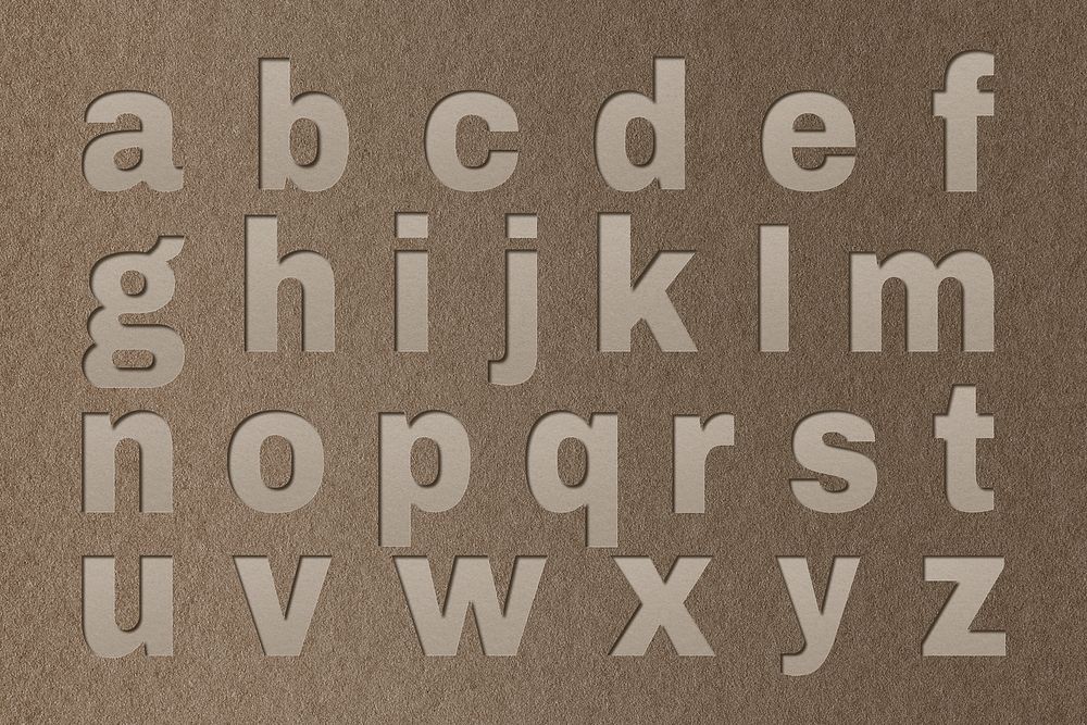 Paper cut alphabet set psd | Free PSD - rawpixel