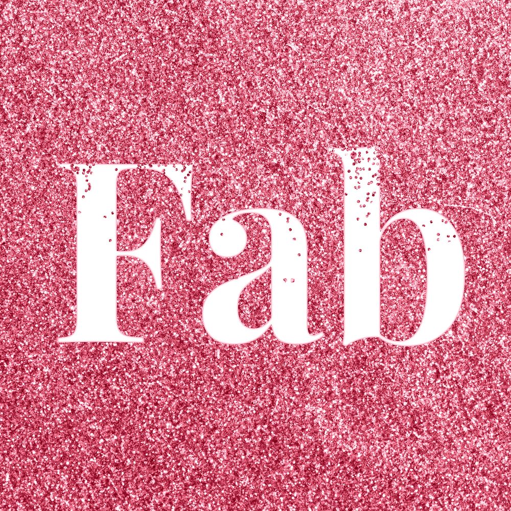 Fab word typography glitter font | Free Photo - rawpixel