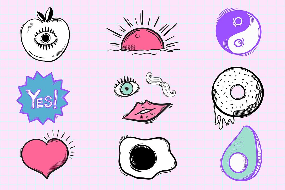 Funky icon vector hand drawn | Free Vector Illustration - rawpixel