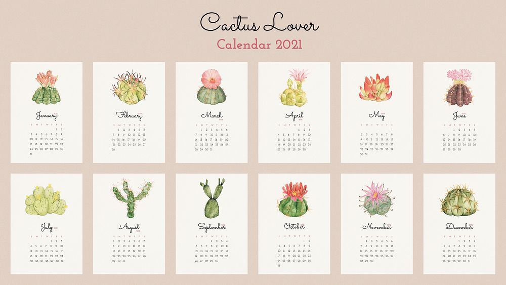 Calendar 2021 editable template vector | Premium Vector - rawpixel