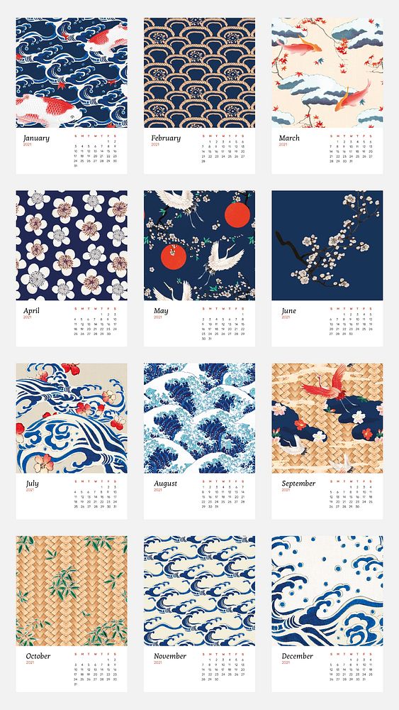 Yearly 2021 calendar printable psd | Premium PSD - rawpixel