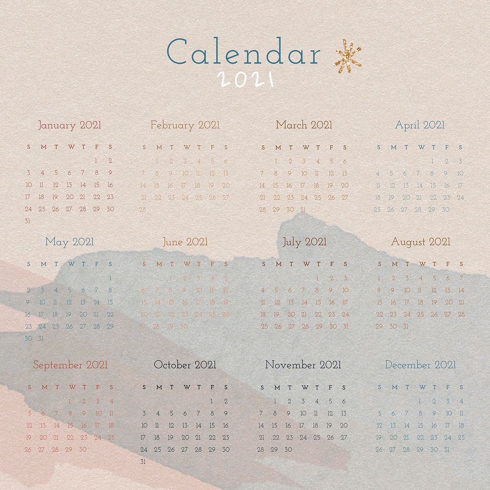Calendar 2021 editable poster template | Premium PSD - rawpixel