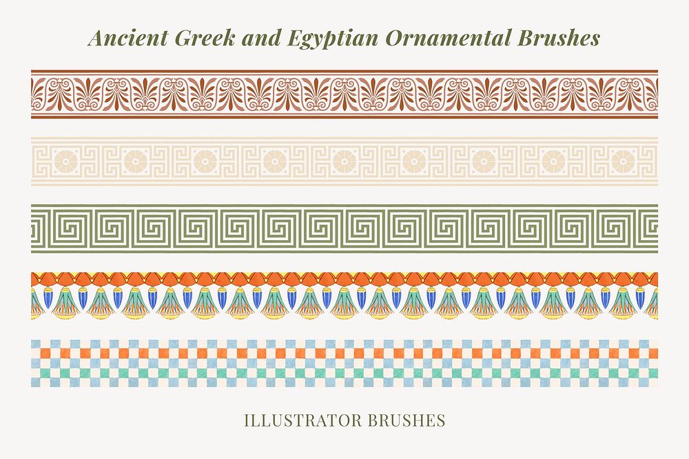 Ancient pattern illustrator brush Greek | Premium Vector Add-on - rawpixel